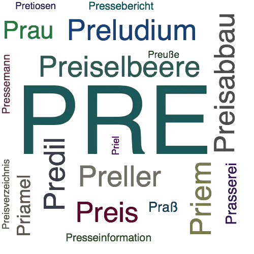 PRE Synonym-Lexikothek • ein anderes Wort für PRE