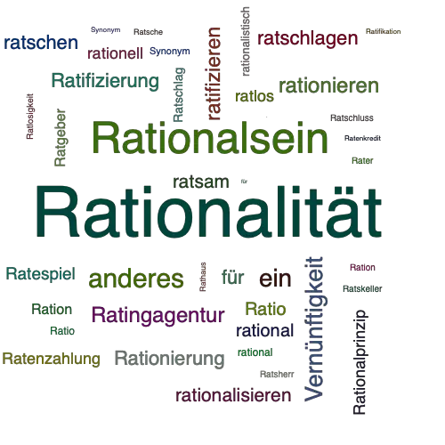 RATIONALITÄT Synonym-Lexikothek • ein anderes Wort für Rationalität