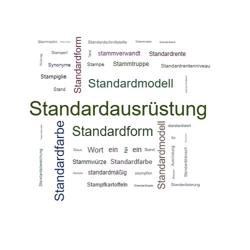 STANDARDAUSRÜSTUNG Synonym-Lexikothek • ein anderes Wort für ...