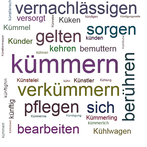 KÜMMERN Synonym-Lexikothek • ein anderes Wort für kümmern