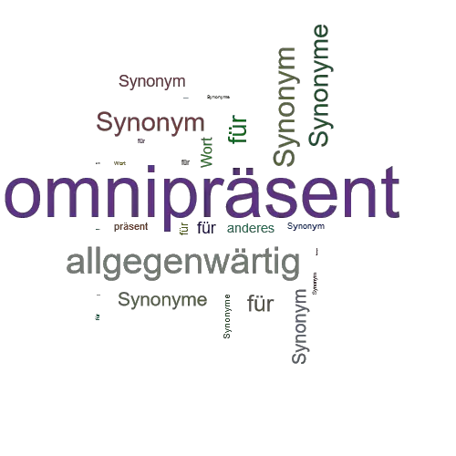OMNIPRÄSENT Synonym-Lexikothek • ein anderes Wort für omnipräsent
